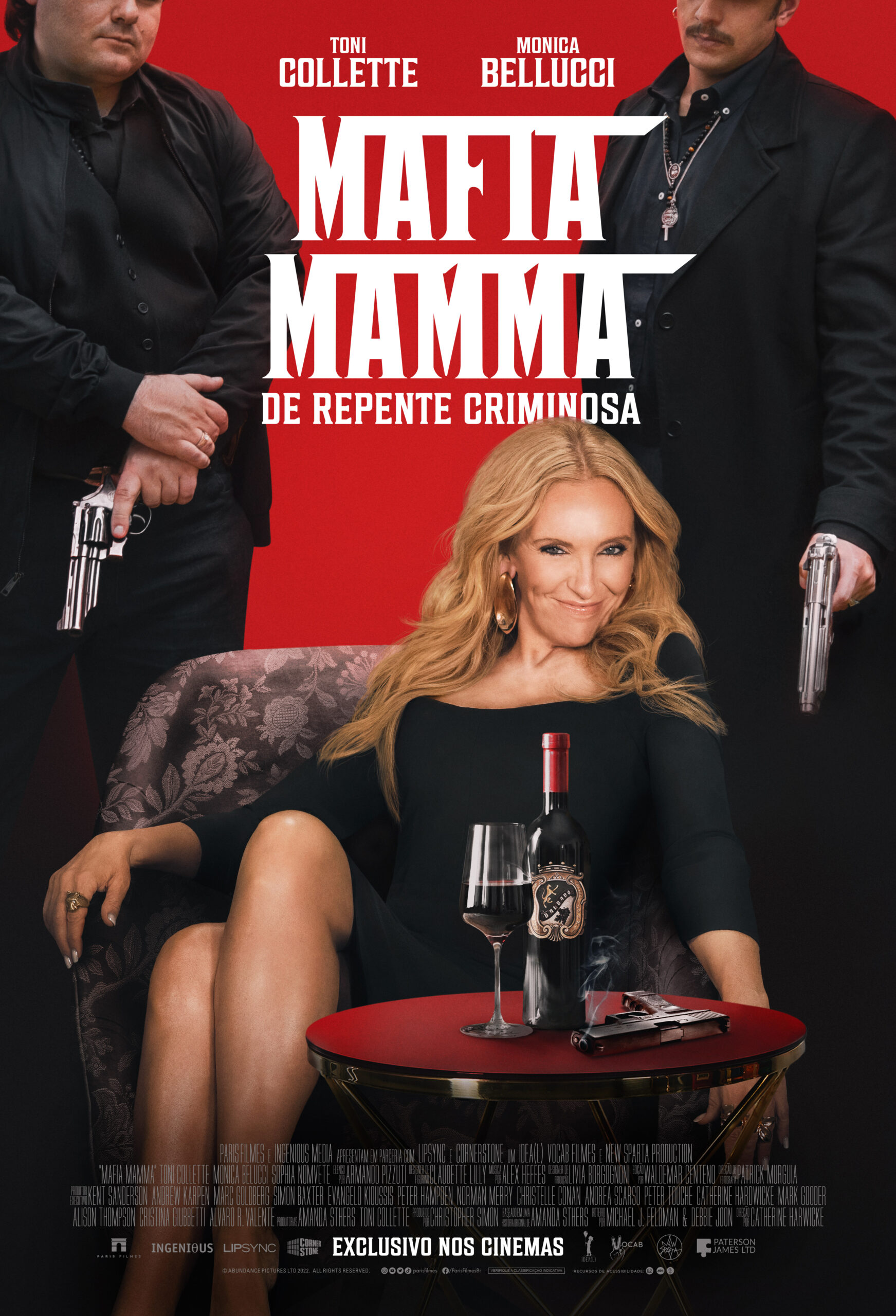 Toni Collette é chefe da máfia italiana em cartaz e trailer da comédia ...