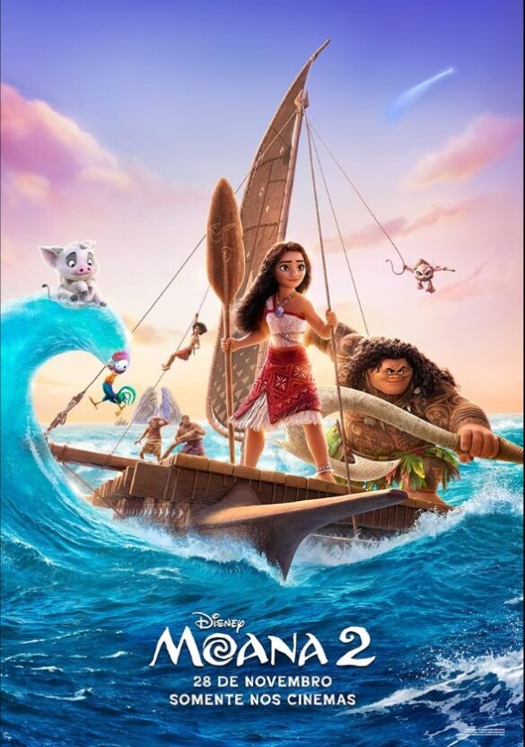 Moana 2 chega aos cinemas para agradar toda a família